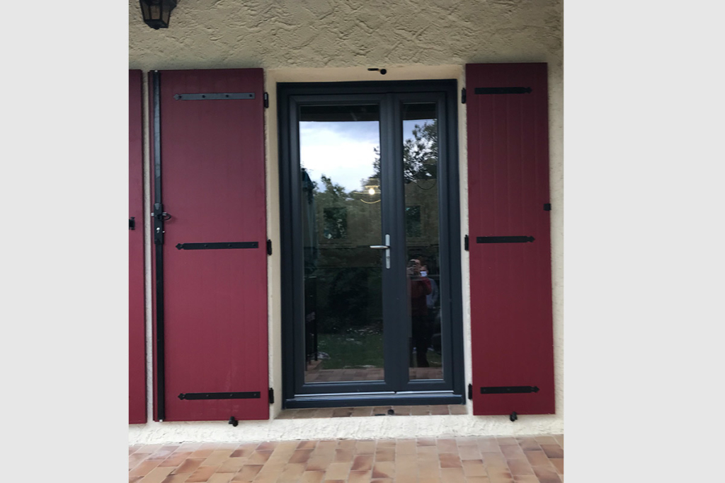 porte-fenetre-tierce-pvc-volets-battants-alu GMA FENETRES ALES | GMA ...